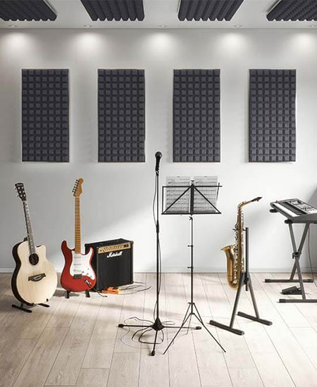 Sound insulation & soundproofing for sound studio and rehearsal room